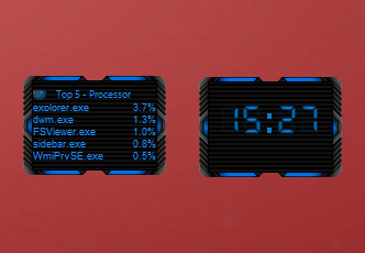 HUD Machine Blue Windows 10 Gadget - Win10Gadgets