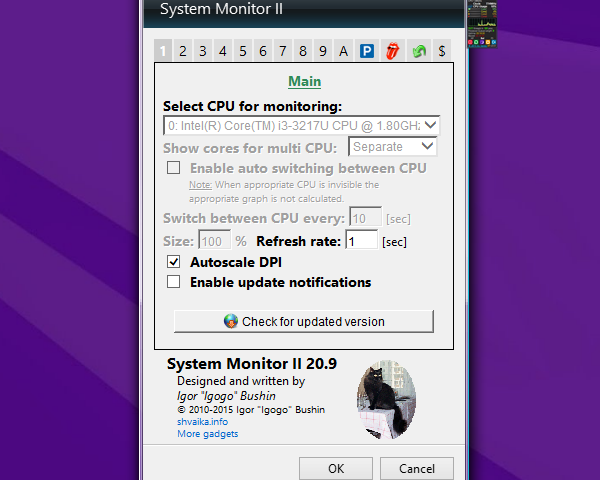 System Monitor II Windows 10 Gadget - Win10Gadgets