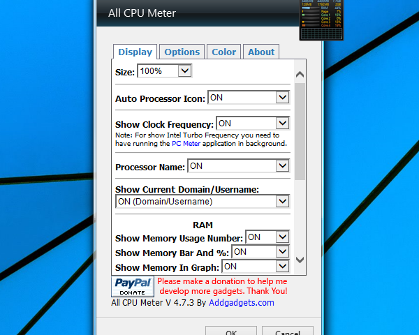 All CPU Meter Windows 10 Gadget - Win10Gadgets