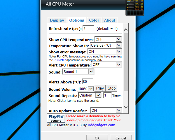 All CPU Meter Windows 10 Gadget - Win10Gadgets