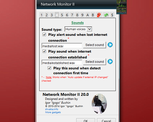 Network Monitor II Windows 10 Gadget - Win10Gadgets