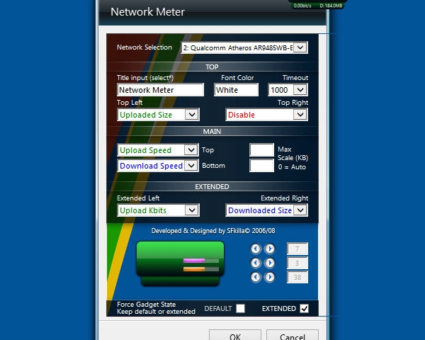 Minimal Network Meter Windows 10 Gadget - Win10Gadgets
