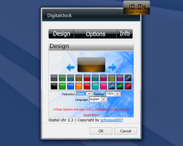 Digital Clock Windows 10 Gadget - Win10Gadgets