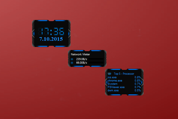 hud machine blue widget - Win10Gadgets
