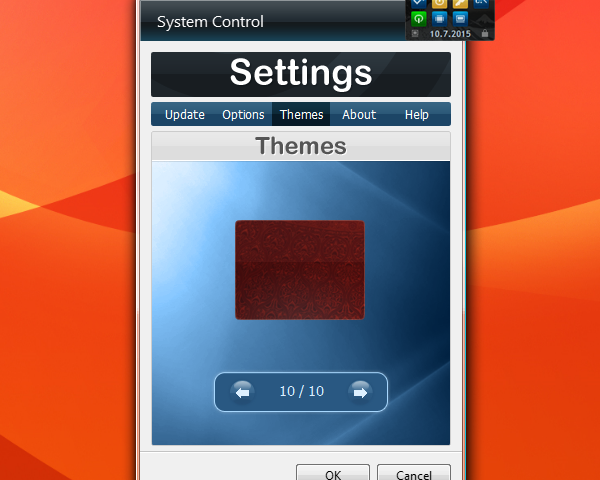 System Control Windows 10 Gadget - Win10Gadgets