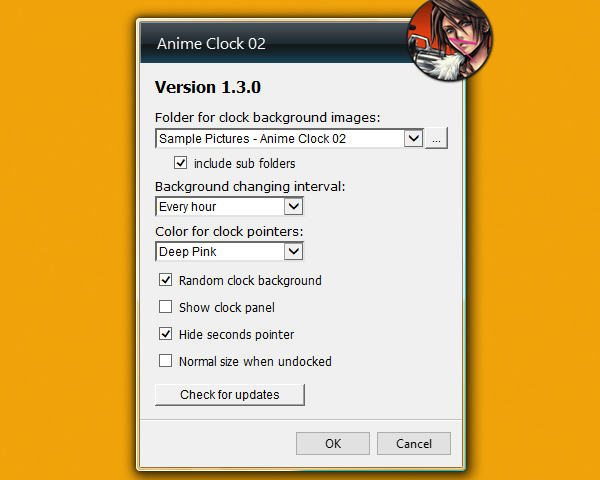 Anime Clock 02 Windows 10 Gadget - Win10Gadgets