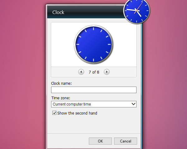 Color Sidebar Clock Windows 10 Gadget - Win10Gadgets
