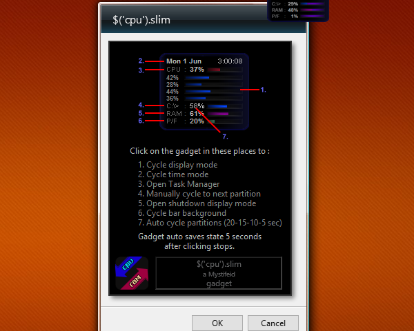 CPU Slim Windows 10 Gadget - Win10Gadgets