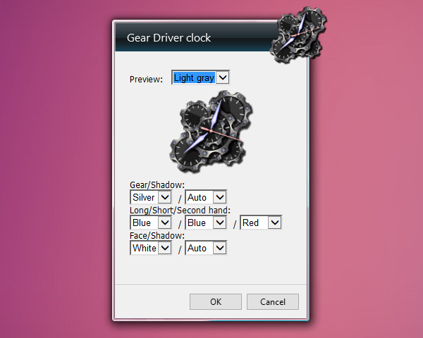 Gear Driver Clock Windows 10 Gadget - Win10Gadgets