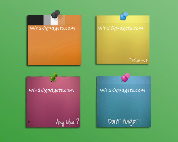 Postit Windows 10 Gadget - Win10Gadgets