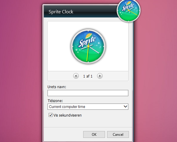Sprite Clock Windows 10 Gadget - Win10Gadgets