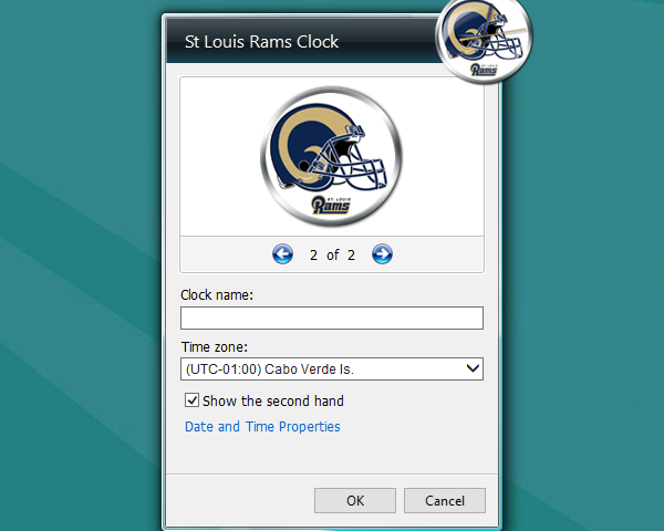 St. Louis Rams Clock Windows 10 Gadget - Win10Gadgets